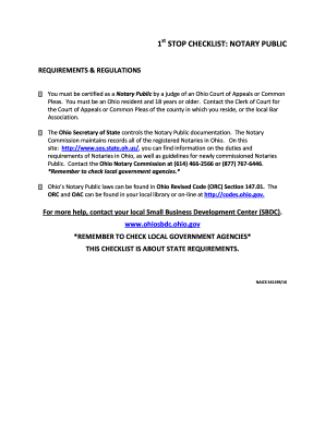Fillable Online 1st STOP CHECKLIST: NOTARY PUBLIC Fax Email Print ...