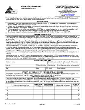 Fillable Online forms in SOI-F24 CHANGE OF BENEFICIARY Fax Email Print ...