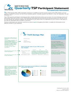 Fillable Online tsp How to Read Your Quarterly TSP Participant ...
