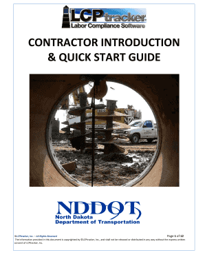 Fillable Online dot nd CONTRACTOR INTRODUCTION Fax Email Print - pdfFiller