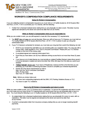 Fillable Online nyc WORKER'S COMPENSATION COMPLIANCE REQUIREMENTS Fax ...