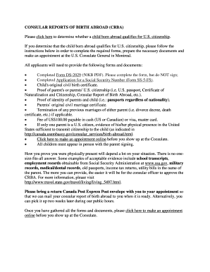 Fillable Online photos state CONSULAR REPORTS OF BIRTH ABROAD (CRBA ...