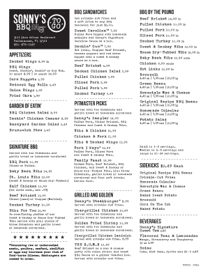 Fillable Online BTS BBQ Order Form.pages Fax Email Print - pdfFiller