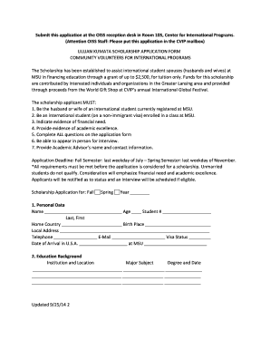 Fillable Online CVIP Scholarship Application.docx Fax Email Print ...