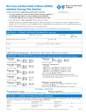 Fillable Online Blue Cross and Blue Shield of Illinois (BCBSIL ...