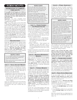 Fillable Online dor mo mo pts instructions form Fax Email Print - pdfFiller