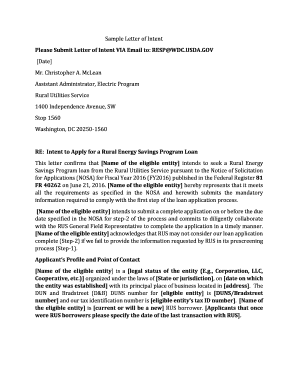 Fillable Online Sample Letter of Intent Please Submit Letter of Intent VIA Email to ... Fax ...