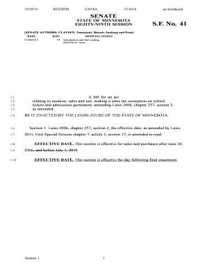 Fillable Online revisor mn EAP/SA - revisor mn Fax Email Print - pdfFiller