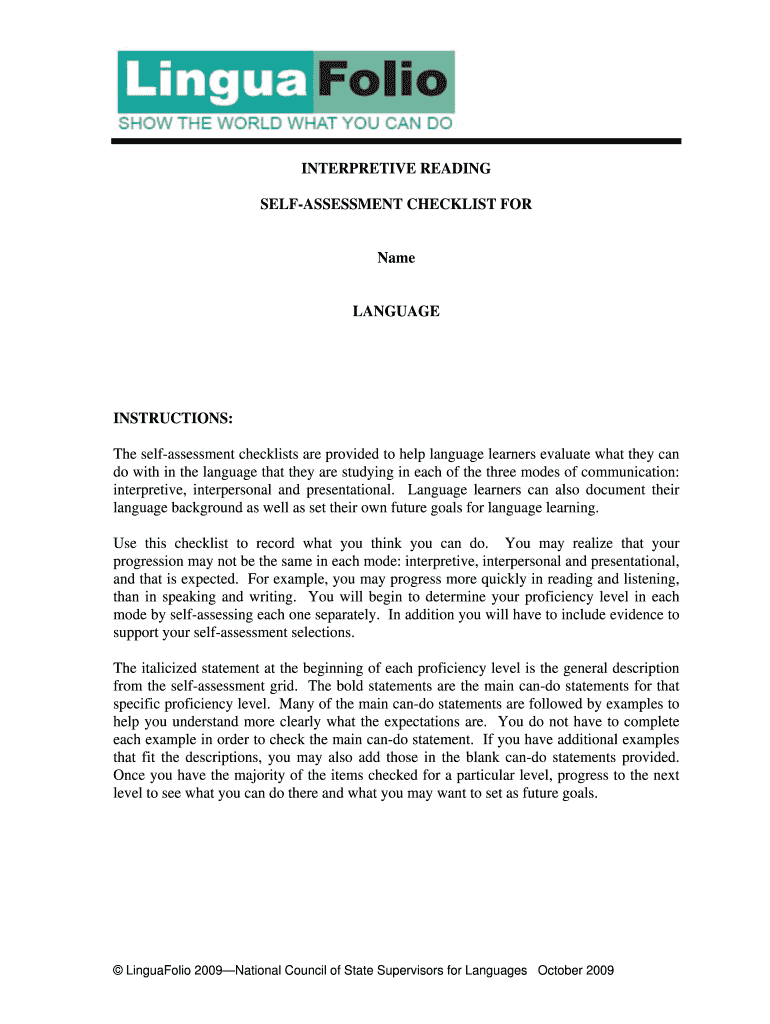 Fillable Online INTERPRETIVE READING Fax Email Print - pdfFiller