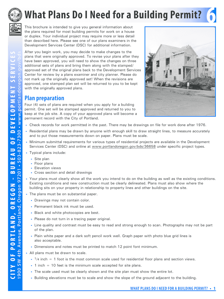 Fillable Online What Plans Do I Need for a Building Permit? Fax Email ...