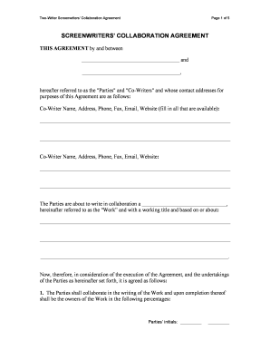 Simple Collaboration Agreement Template
