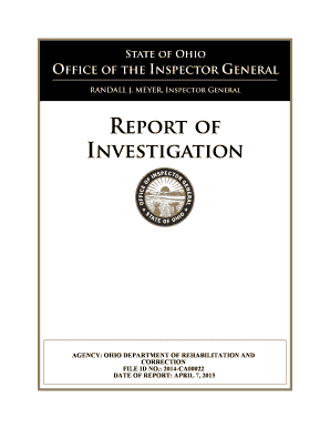Fillable Online watchdog ohio Report of Investigation by the Ohio ...