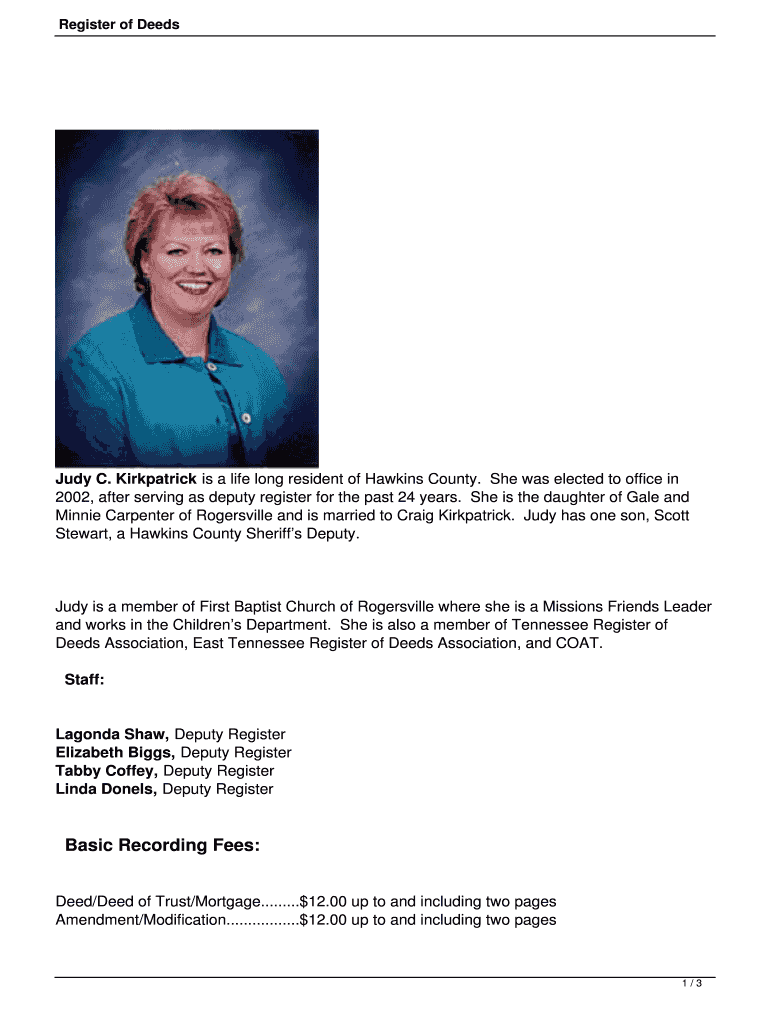Fillable Online Register of Deeds Fax Email Print - pdfFiller