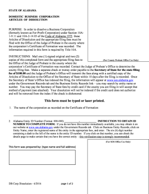 Fillable Online sos alabama filed with the Office of the Judge of ...