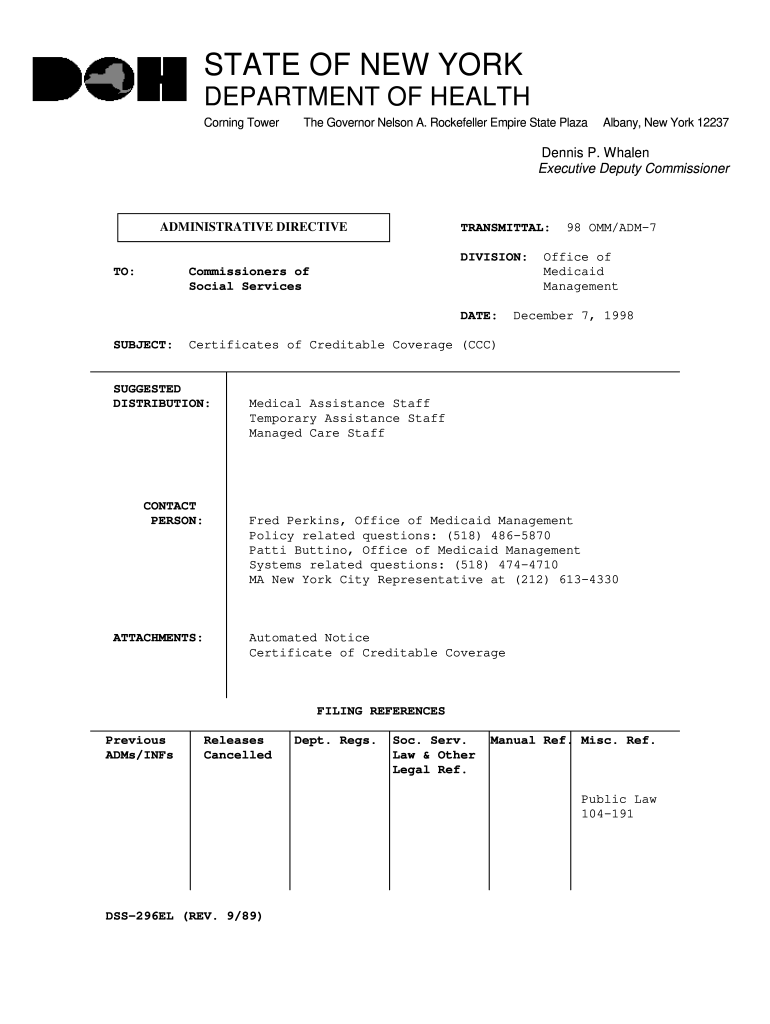 Certificate Of Creditable Coverage Fill Online Printable Fillable 