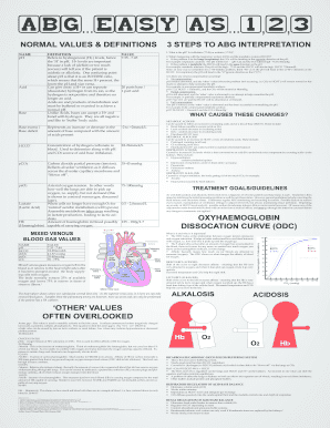 Fillable Online NORMAL VALUES & DEFINITIONS Fax Email Print - pdfFiller