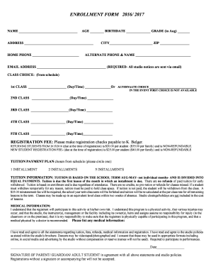 Fillable Online 2016 2017 bbdc registration form.docx Fax Email Print ...