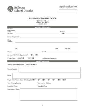 Fillable Online bsd405 BUILDING USE/PAC APPLICATION Fax Email Print ...
