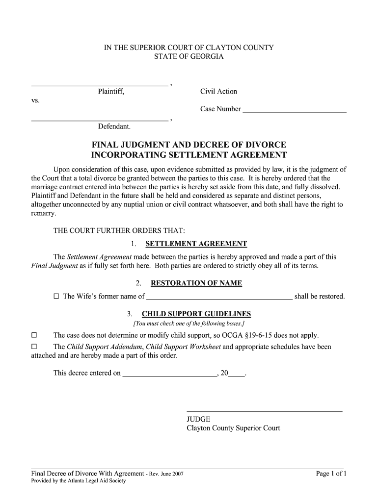 What Does A Divorce Decree Look Like Fill Online Printable Fillable 