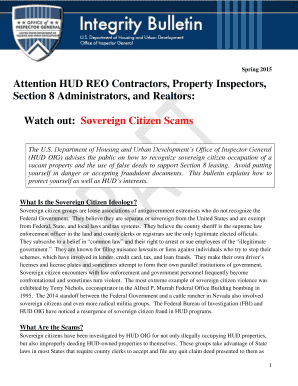 Fillable Online portal hud Sovereign Citizen Scams - HUD Fax Email ...