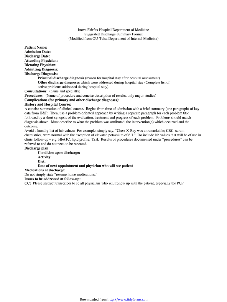  45 Discharge Summary Template Pediatric Discharge Template Summary 
