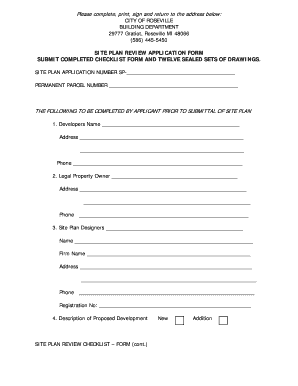 Fillable Online Site Plan Packet Fax Email Print - pdfFiller