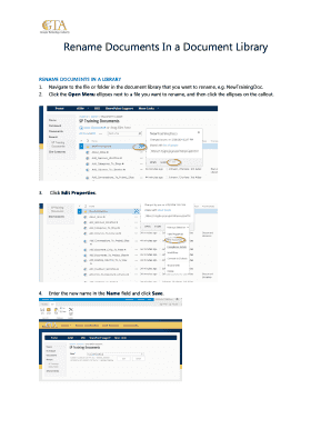 Fillable Online Rename Documents In a Document Library Fax Email Print ...