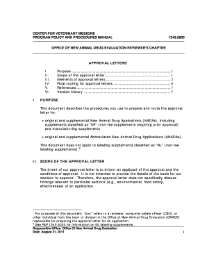 Fillable Online fda CVM Program Policy and Procedures Manual 1243.5820 ...