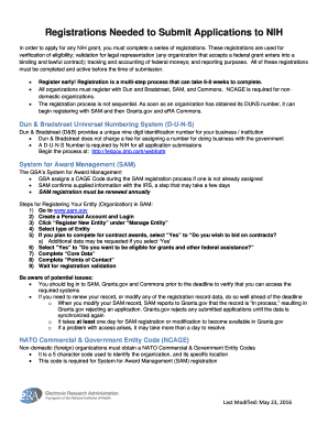 Fillable Online grants nih Registrations Needed to Submit Applications ...