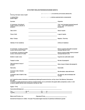 Stat Declaration Template - Fill Online, Printable, Fillable, Blank ...