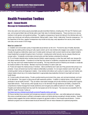 Fillable Online Health Promotion Toolbox Fax Email Print - pdfFiller