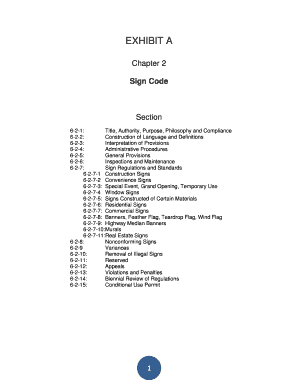 Fillable Online colorado EXHIBIT A Chapter 2 Sign Code Section 621 ...