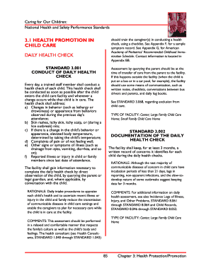 Fillable Online secure in 3.1 HEALTH PROMOTION IN CHILD CARE DAILY ...