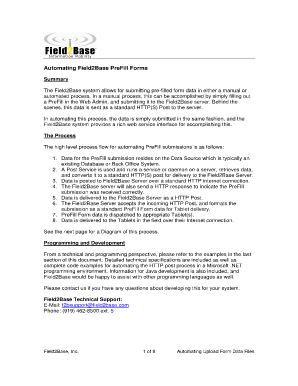 Fillable Online Automating Field2Base PreFill Forms Fax Email Print - pdfFiller