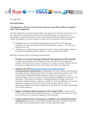 Fillable Online Dear G20 Leaders: Fax Email Print - pdfFiller