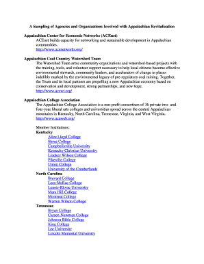 Fillable Online dca ky A Sampling of Agencies and Organizations ...