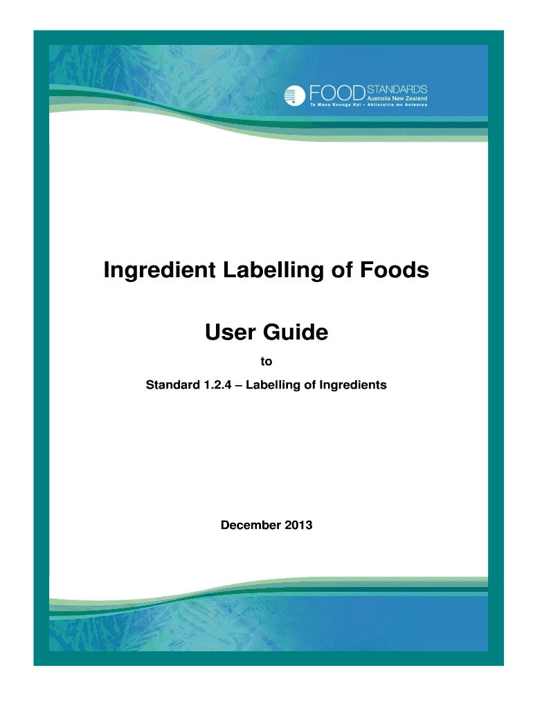 Fillable Online Ingredient Labelling of Foods Fax Email Print - pdfFiller