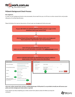Fillable Online Fit2work Background Check Process: Fax Email Print ...