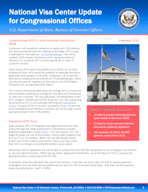 Fillable Online travel state PDF National Visa Center Update for ...