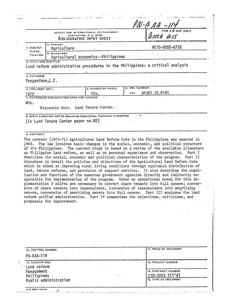 Fillable Online pdf usaid AEI 0-0000-G732 Management - pdf usaid Fax ...