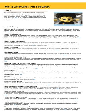 Fillable Online MY SUPPORT NETWORK Fax Email Print - pdfFiller