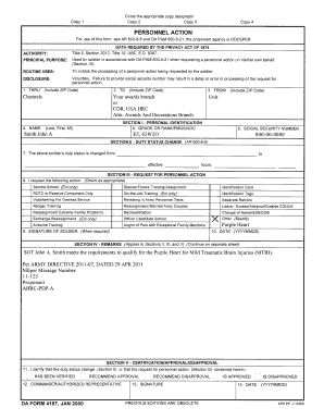Fillable Online maine Example DA 4187 (Personnel Action) Fax Email ...