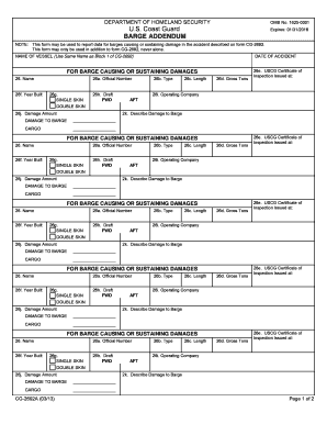 Fillable Online reginfo BARGE ADDENDUM Fax Email Print - pdfFiller