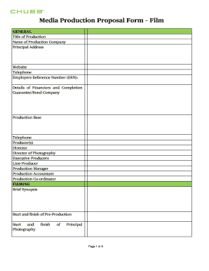 Fillable Online Film Proposal Form Fax Email Print - pdfFiller