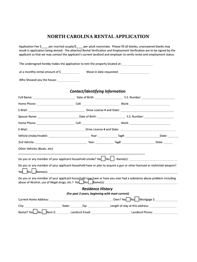 Fillable Online north-rental-application.doc Fax Email Print - pdfFiller