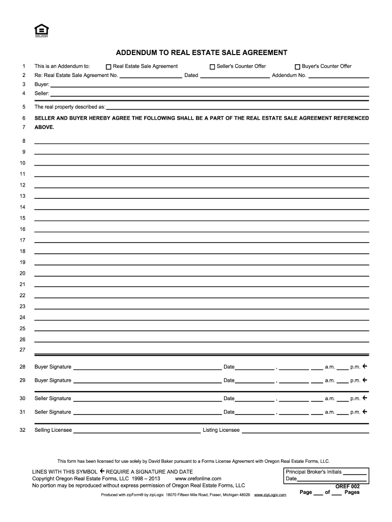 Addendum Real Estate Fill Out Sign Online DocHub