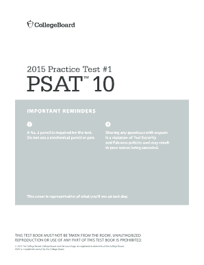 Fillable Online PSAT 10 Practice Test 1 SAT Suite of Assessments The ...