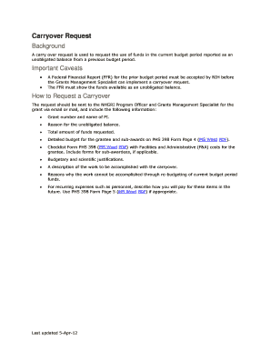 Fillable Online genome Carryover Request - genome Fax Email Print ...