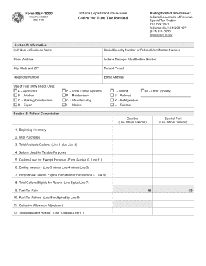 Fillable Online forms in Claim for Fuel Tax Refund Fax Email Print ...