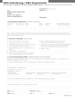 Fillable Online RMA Anforderung Fax Email Print - pdfFiller
